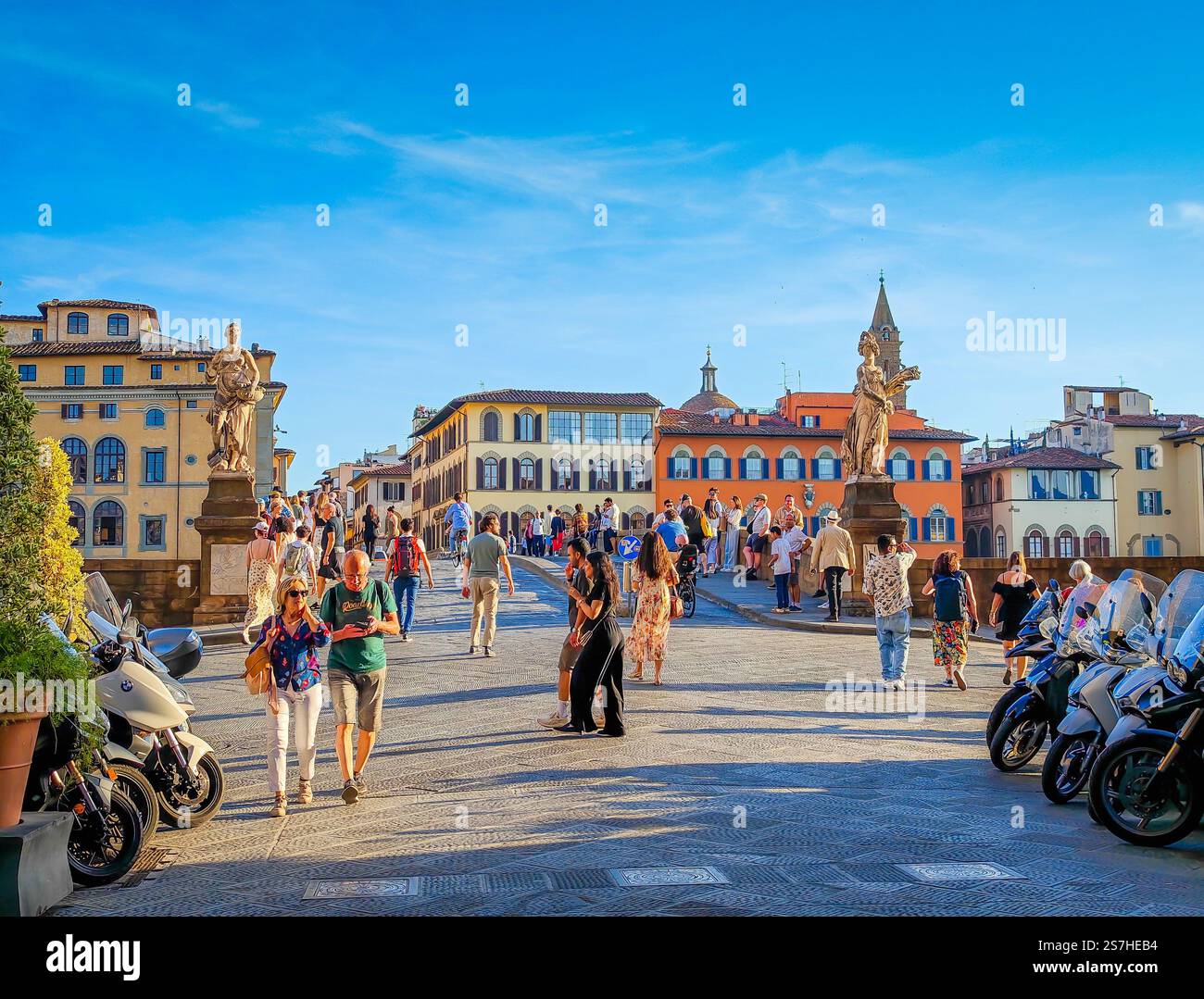 01 19 2025 - Florence, Italy. Streets and building with people of ...