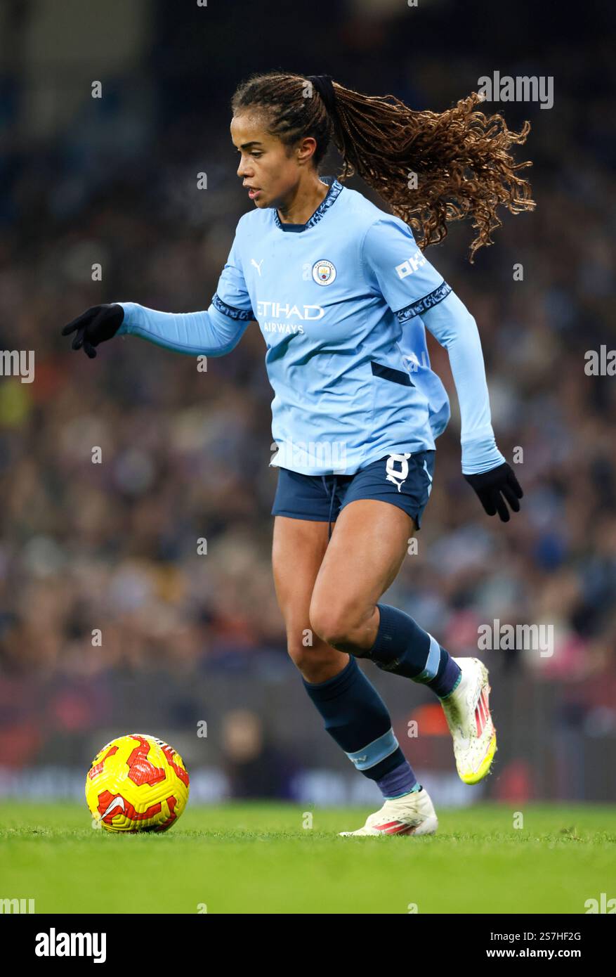 Manchester City's Mary Fowler in action during the Barclays Women's ...