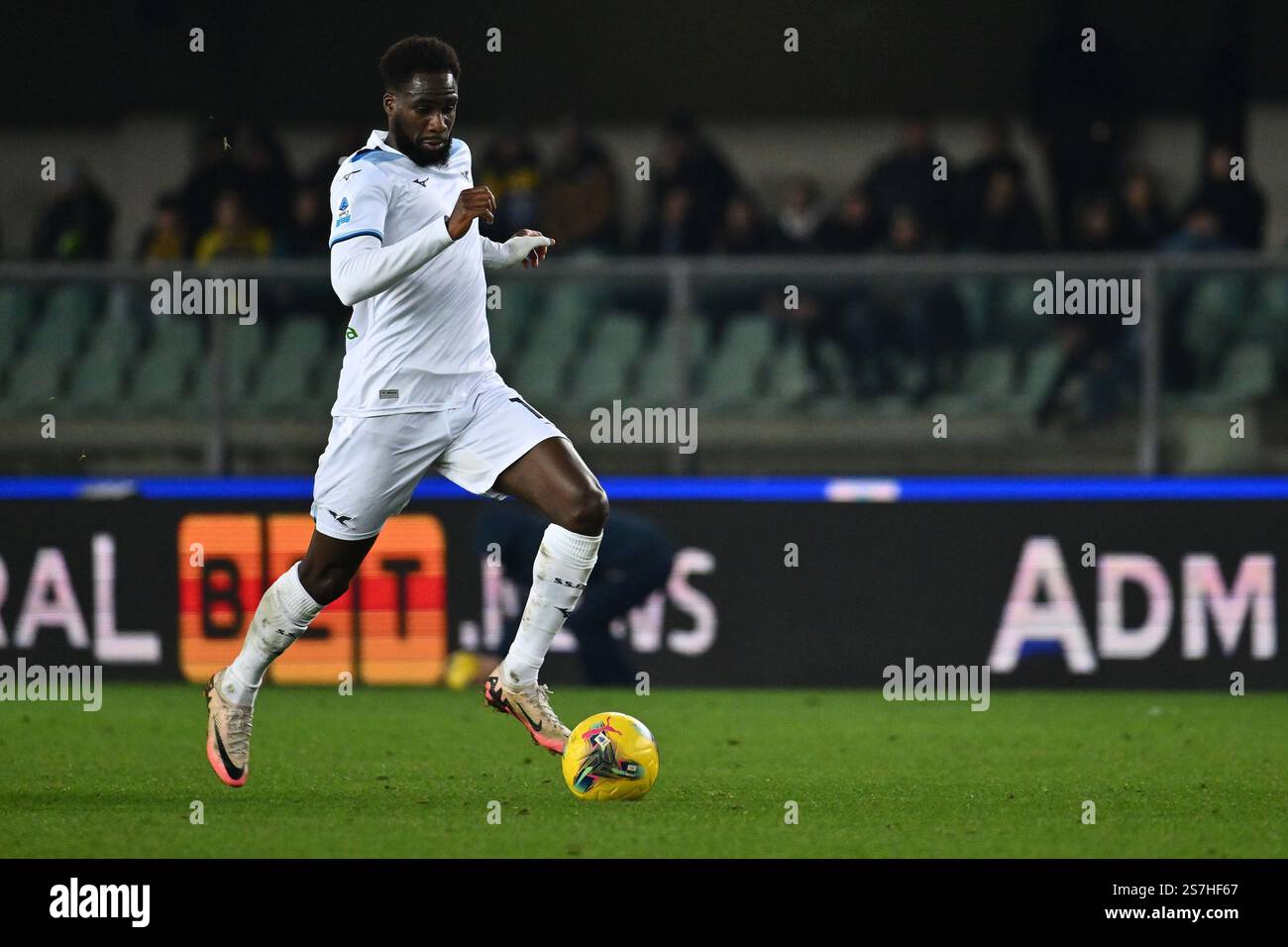 Verona, Italy. 19th Jan, 2025. Boulaye Dia of S.S. Lazio in action ...