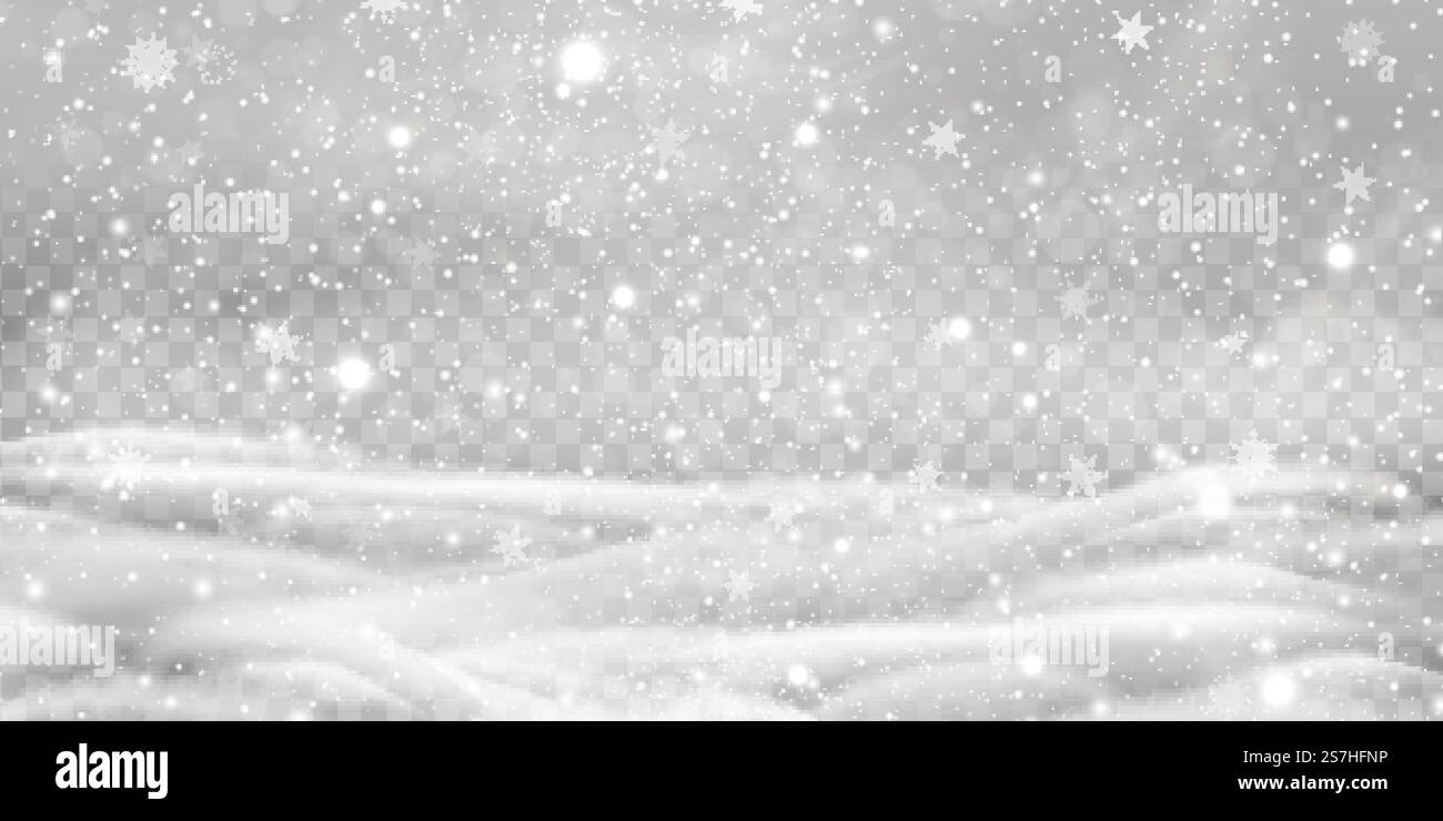 Falling Christmas Shining transparent beautiful, little snow with ...