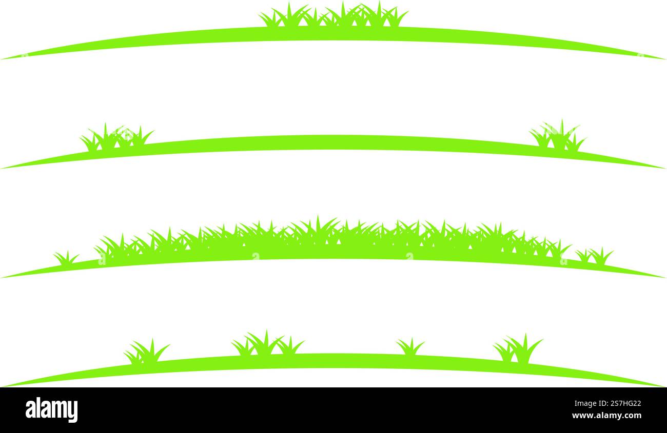 Grass, grassland green natural vector flat design Stock Vector Image ...