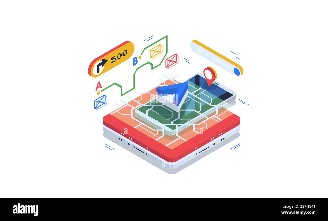 Data visualization concept. 3d isometric vector illustration ...