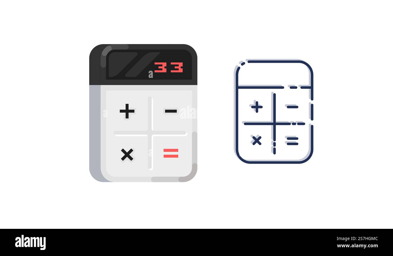 Calculator icon. Digital keypad math isolated device vector illustration Stock Vector Image ...