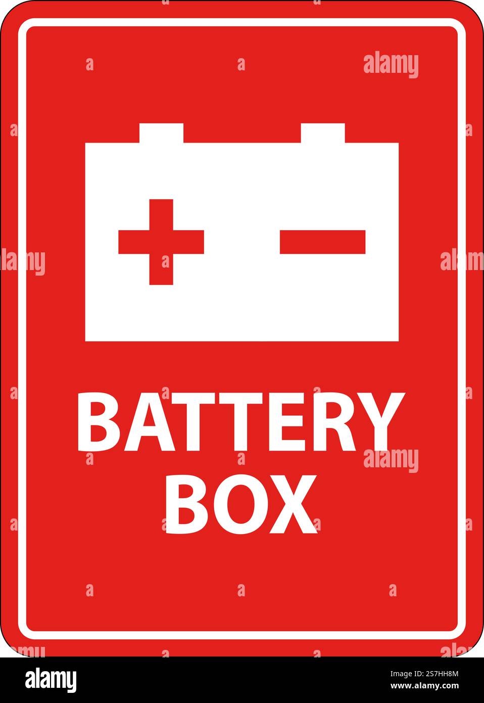 Symbol Battery Sign Battery Box On White Background Stock Vector Image ...