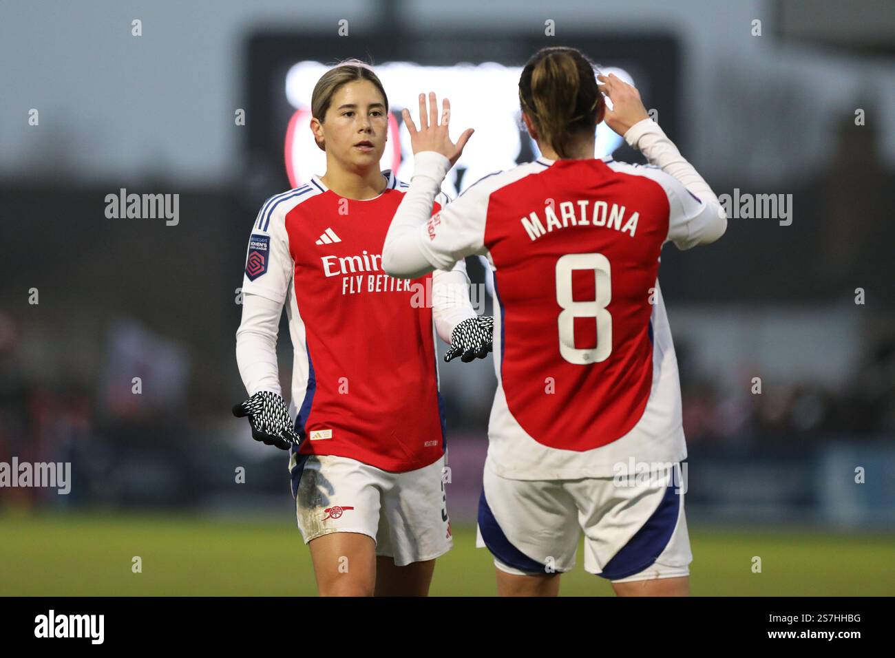 Borehamwood, UK. 19th Jan, 2025. Mariona Caldentey of Arsenal Women ...
