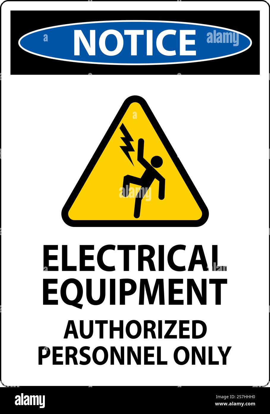 Notice Label Electrical Equipment, Authorized Personnel Only Stock ...