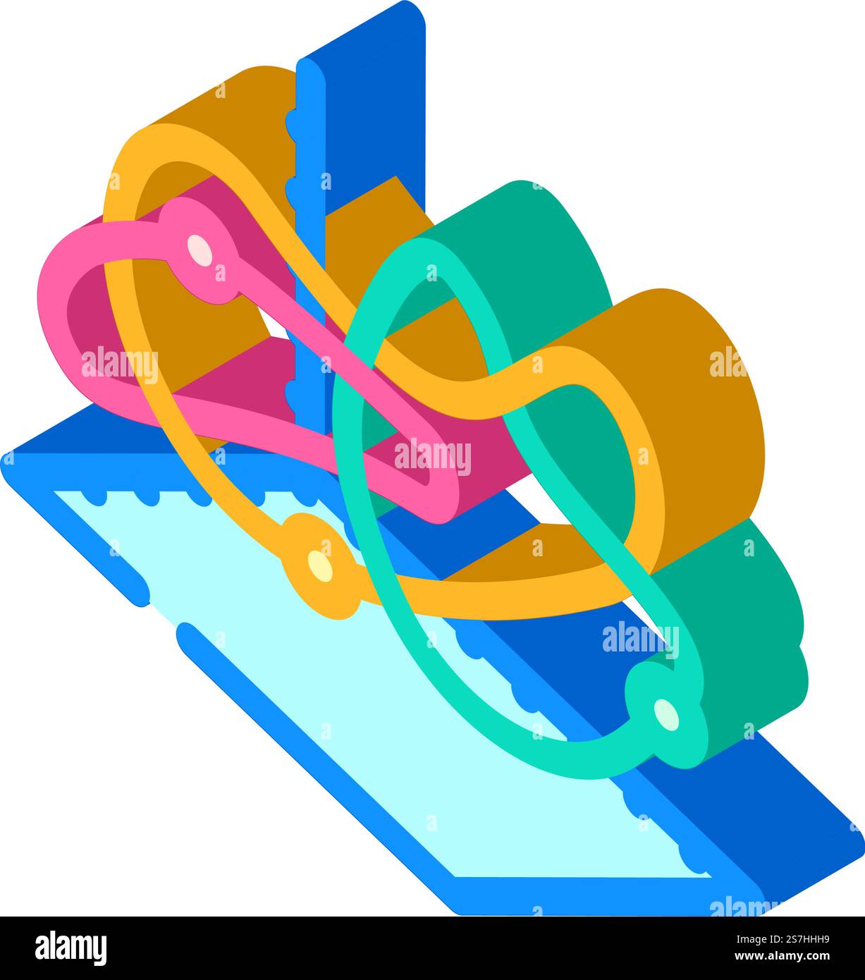 chaos theory math science education isometric icon vector. chaos theory ...