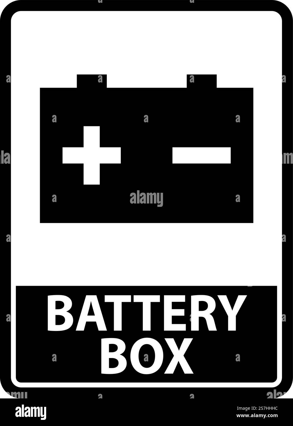 Symbol Battery Sign Battery Box On White Background Stock Vector Image ...