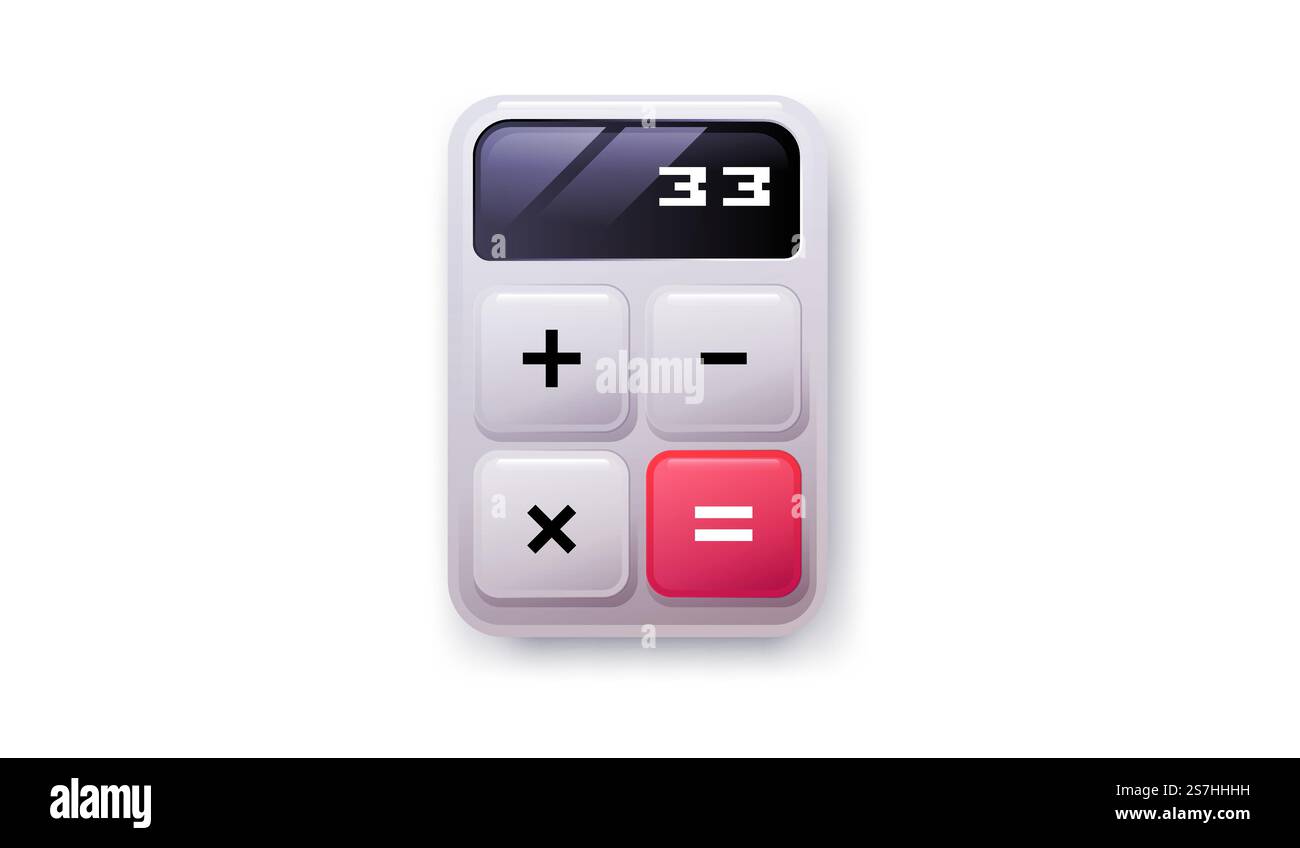 Calculator icon. Digital keypad math isolated device vector illustration Stock Vector Image ...