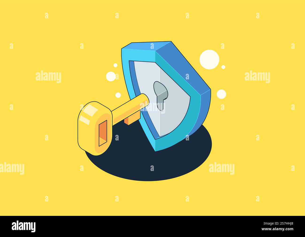 Isometric shield and secure private data. Authentication and protection ...