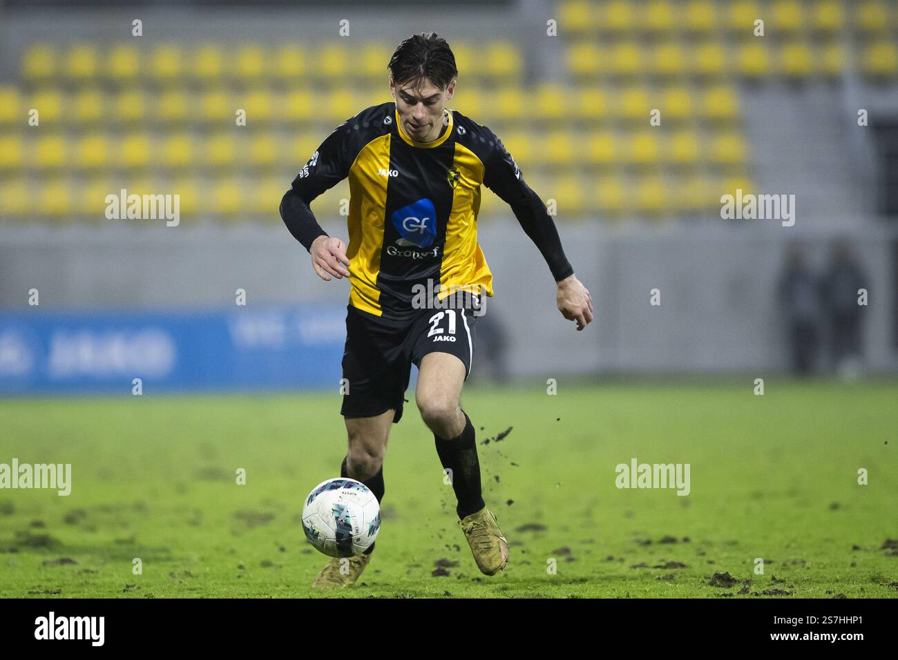 Lier, Belgium. 19th Jan, 2025. Lierse's Bo De Kerf pictured during a ...