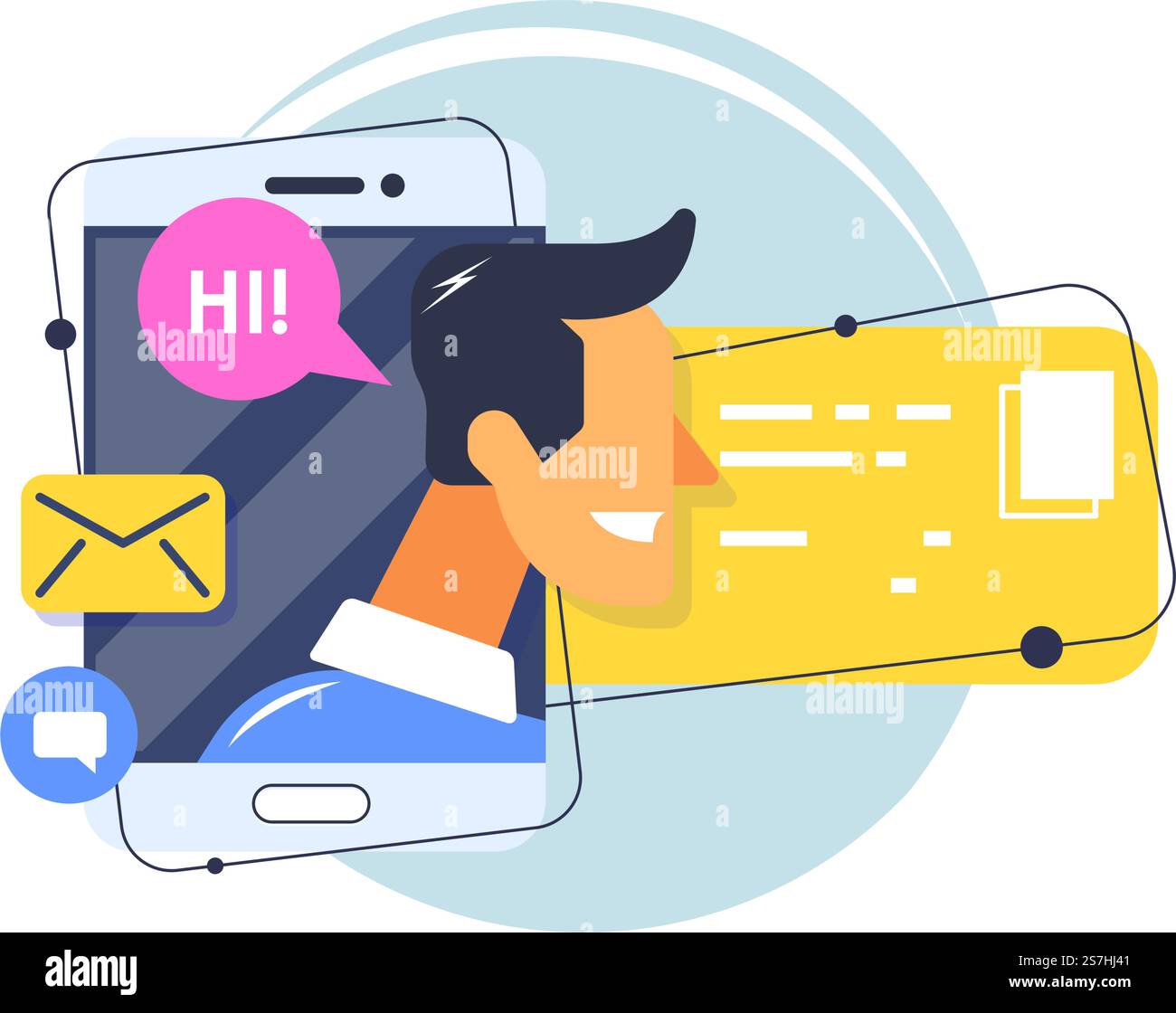 Online user profile. Profile on social networks, user information in a ...