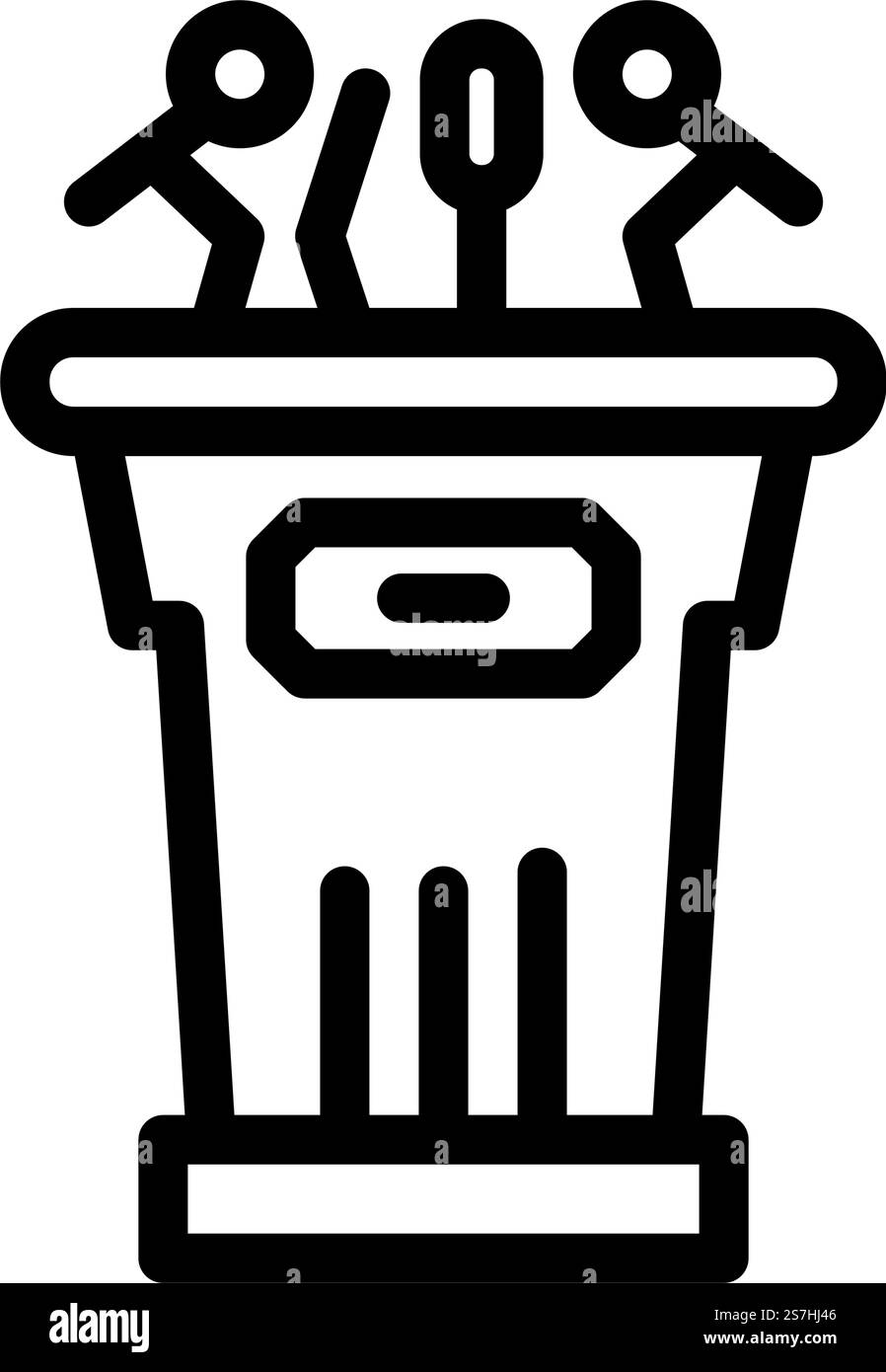 press conference news media line icon vector. press conference news ...