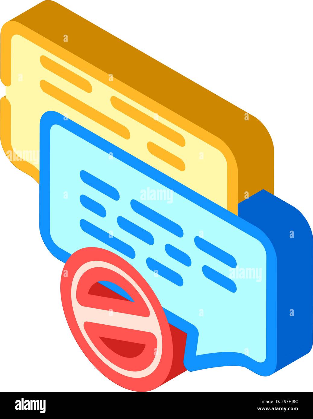 x reject isometric icon vector. x reject sign. isolated symbol ...