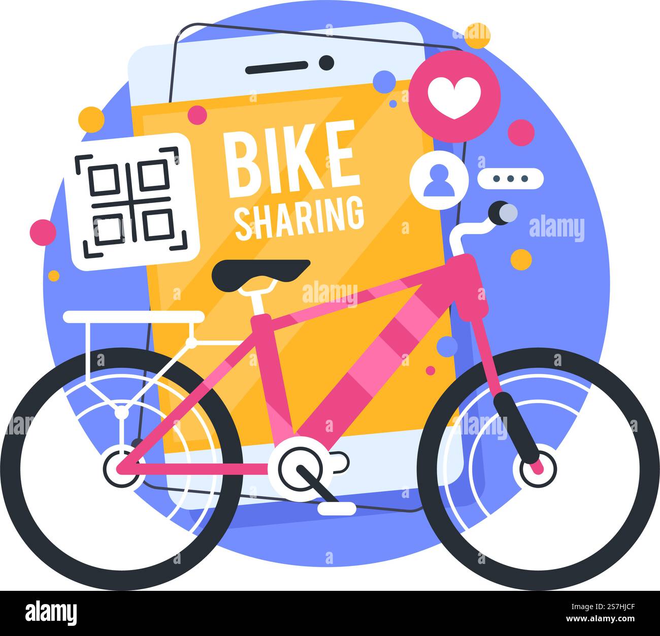 Cycle sharing scheme Stock Vector Images - Alamy