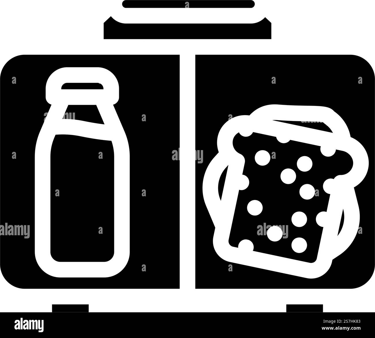 lunch box kids meal glyph icon vector. lunch box kids meal sign ...