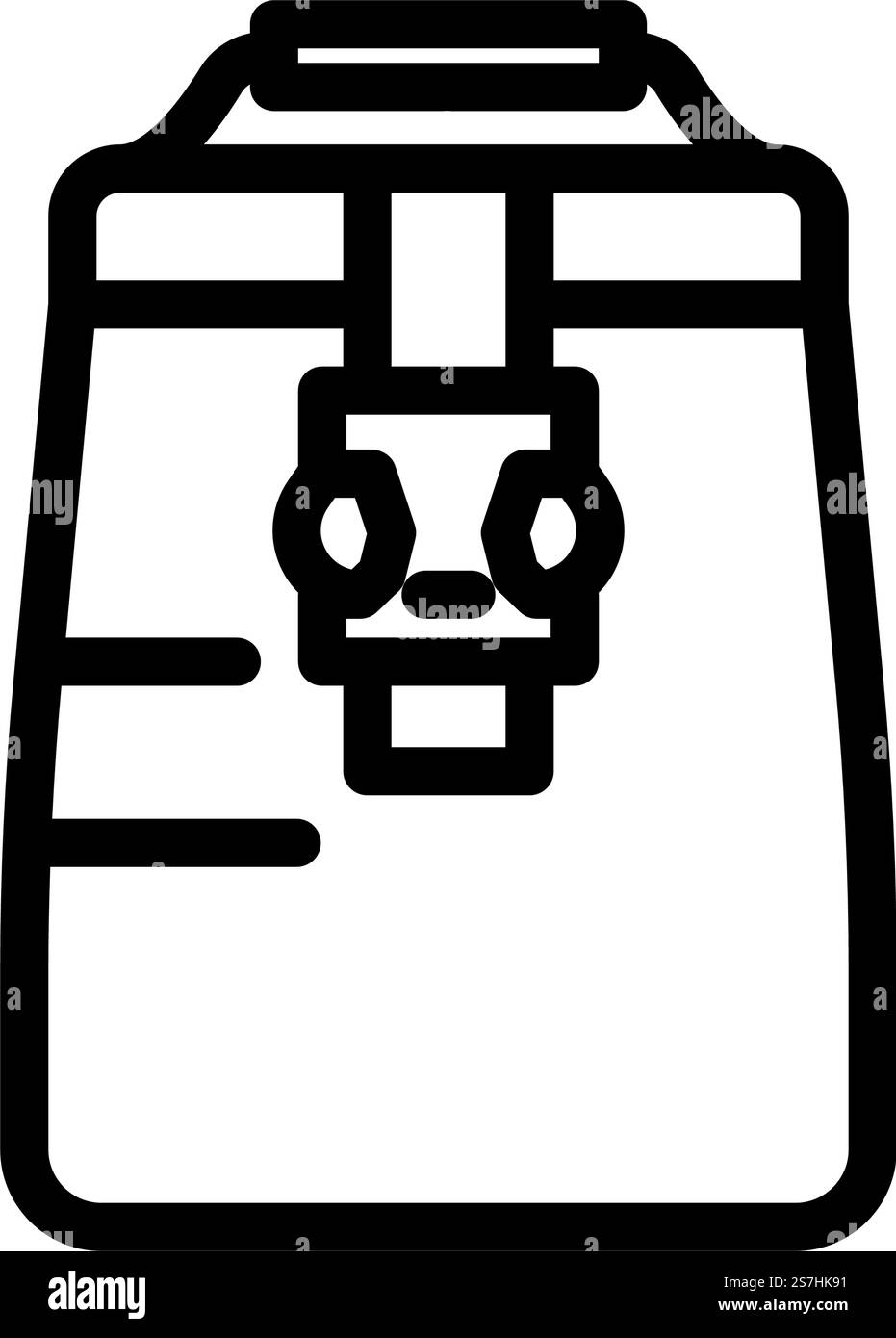 lunch box bag food line icon vector. lunch box bag food sign. isolated ...