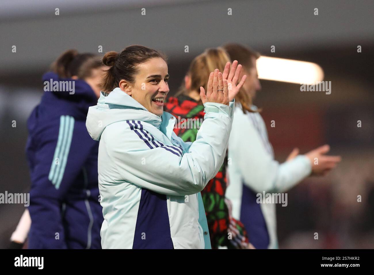 Borehamwood, UK. 19th Jan, 2025. Arsenal Women's manager Renee Slegers ...