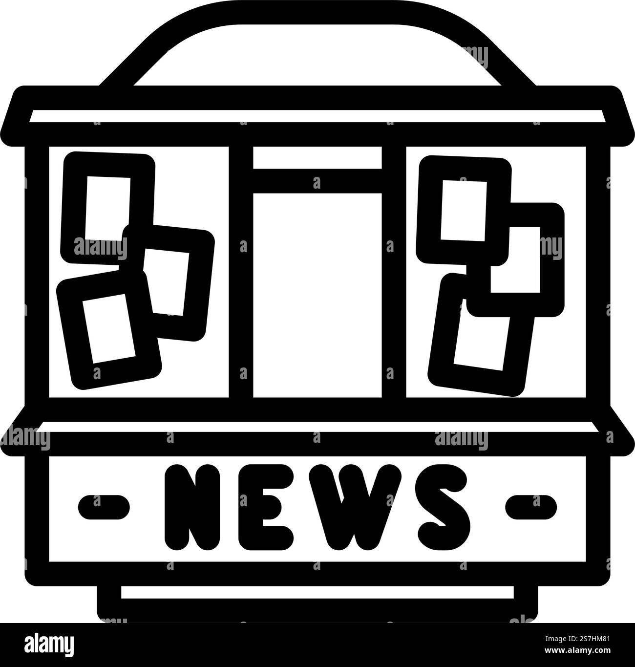 newsstand news media line icon vector. newsstand news media sign ...