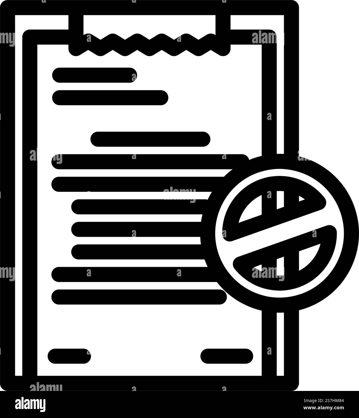 rejection letter line icon vector. rejection letter sign. isolated ...