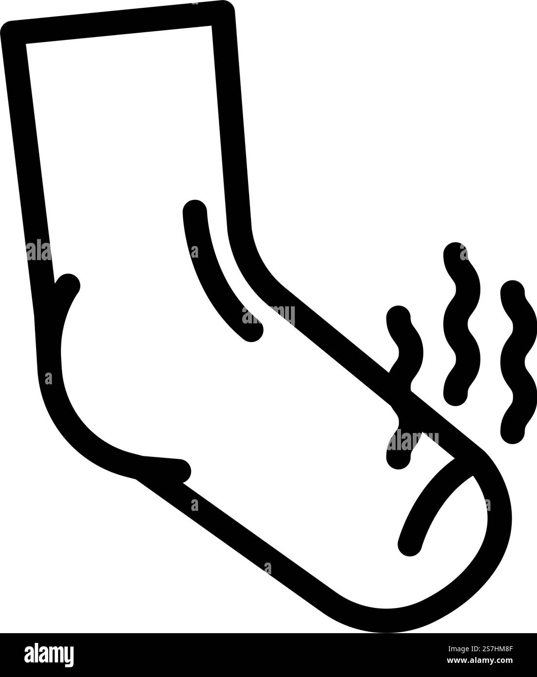 stink smell line icon vector. stink smell sign. isolated contour symbol ...