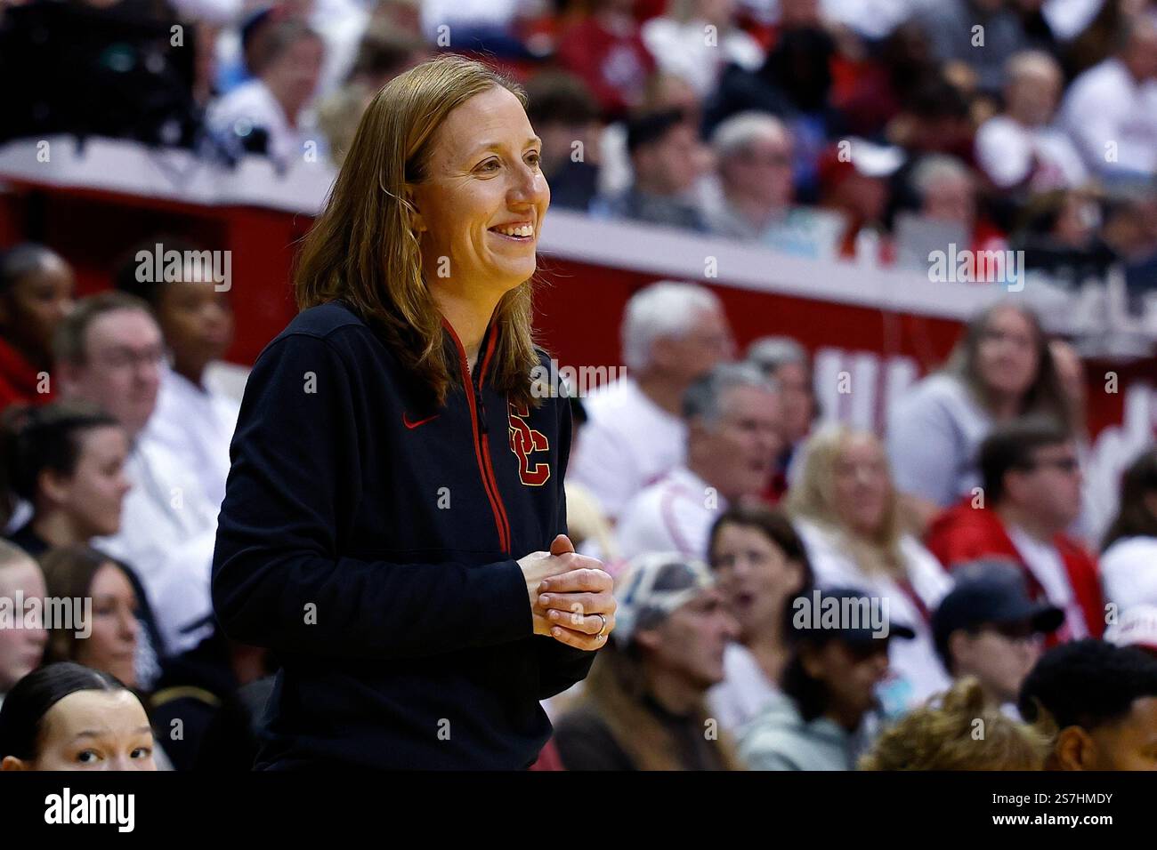 BLOOMINGTON, IN - JANUARY 19: USC Trojans head coach Lindsay Gottlieb ...