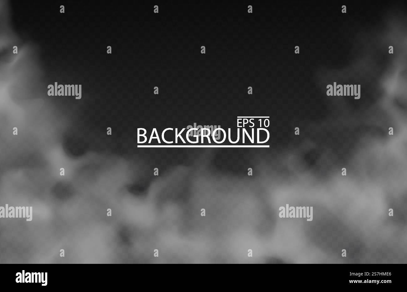 White fog or smoke on isolated transparent background. Smog, Cloudy sky ...