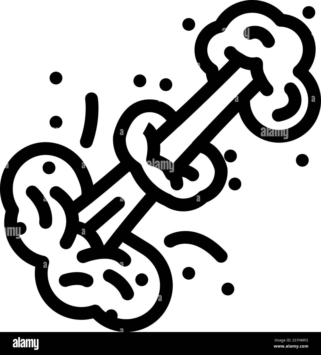 puff smell line icon vector. puff smell sign. isolated contour symbol ...