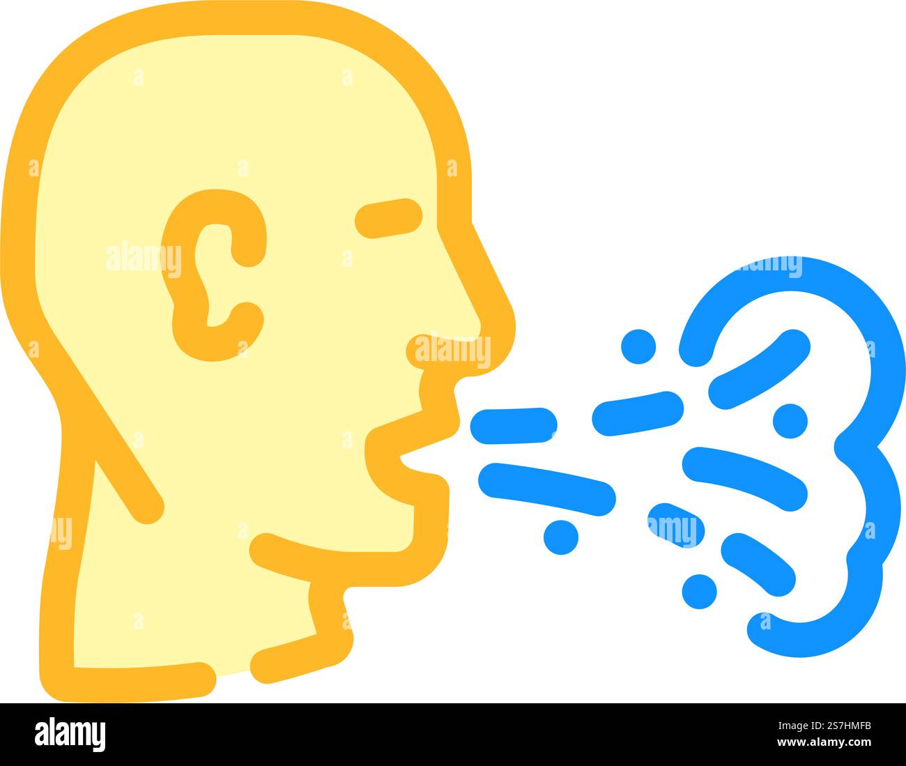 breath smell color icon vector. breath smell sign. isolated symbol ...