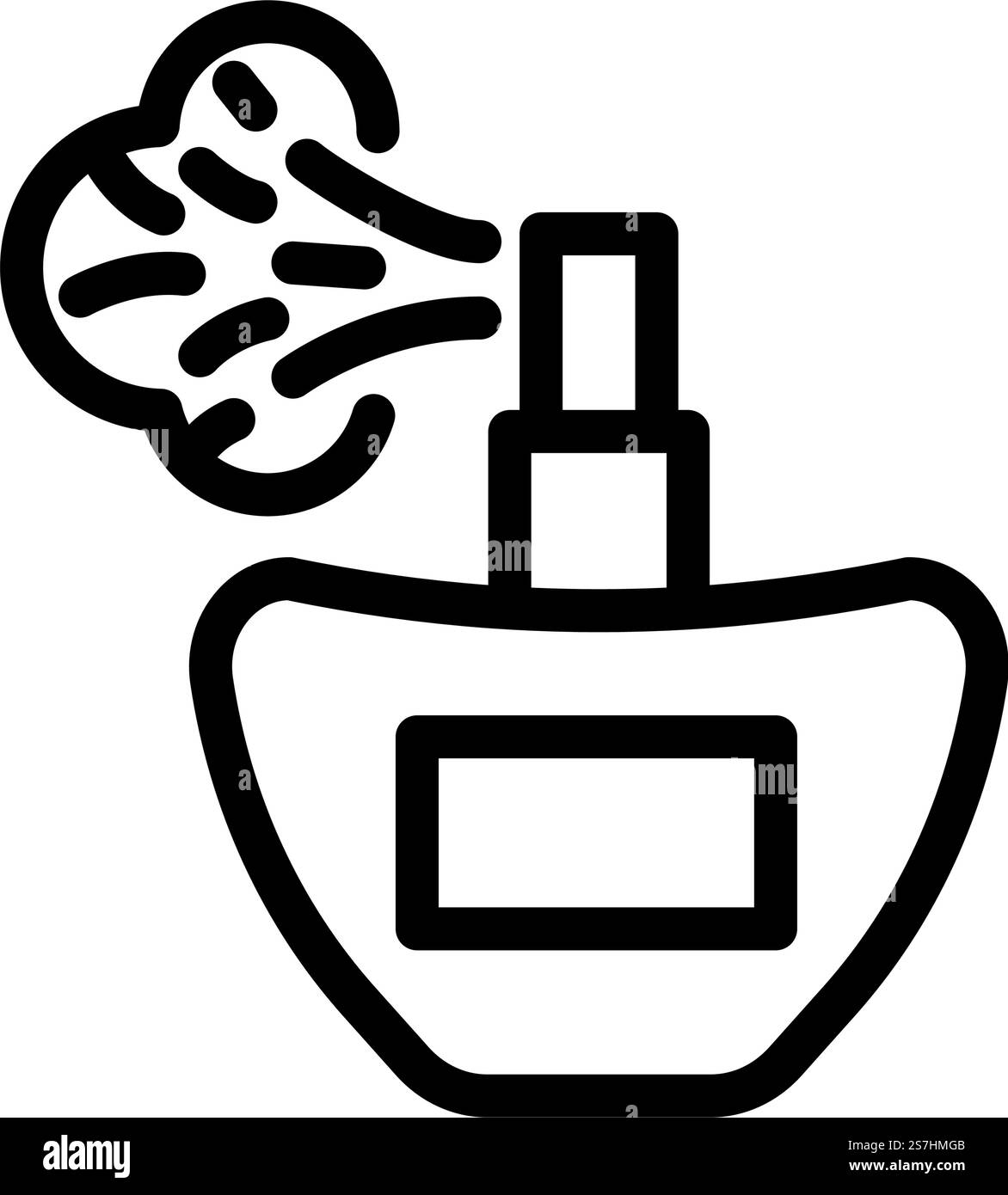 scent smell line icon vector. scent smell sign. isolated contour symbol ...