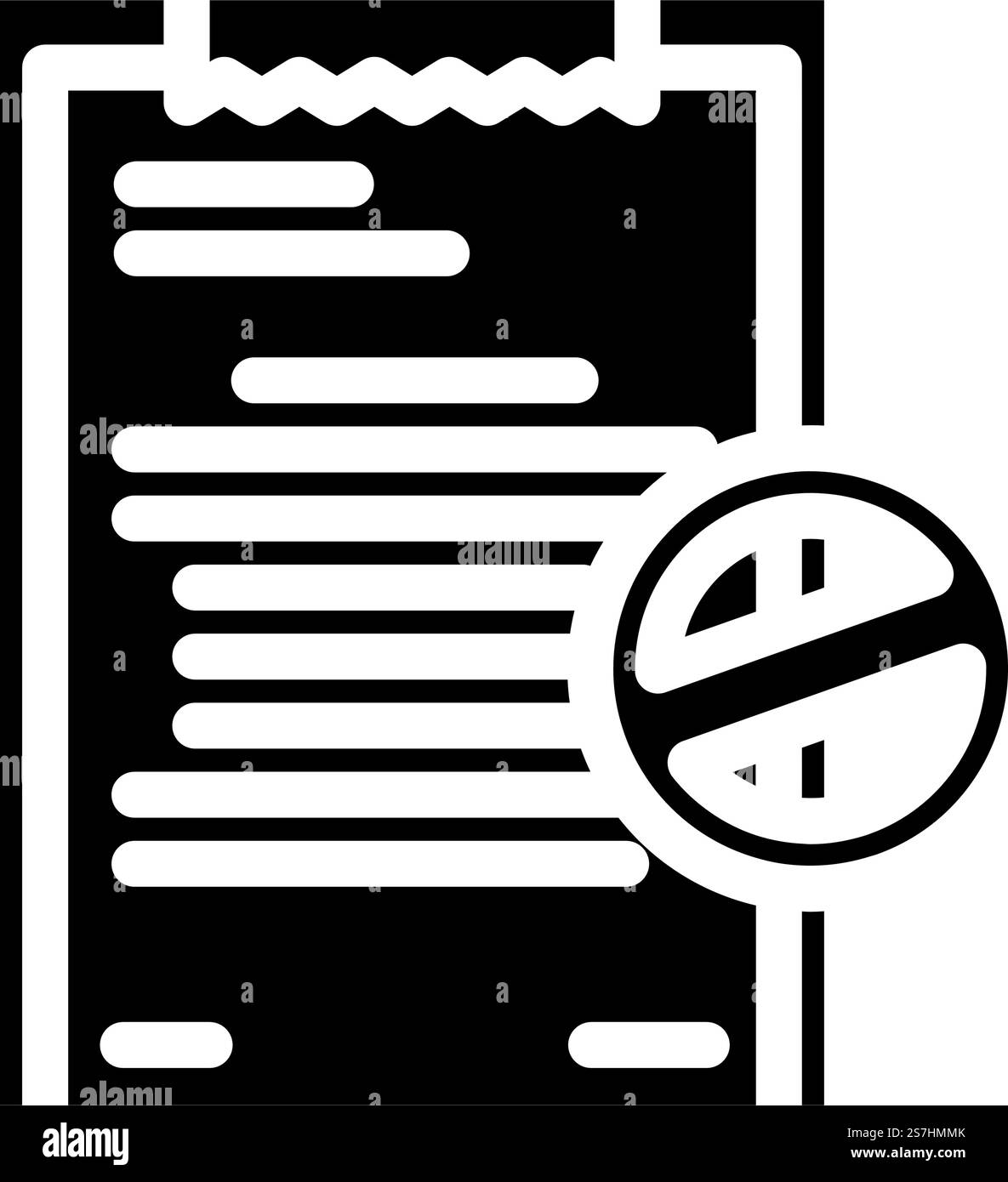 rejection letter glyph icon vector. rejection letter sign. isolated ...