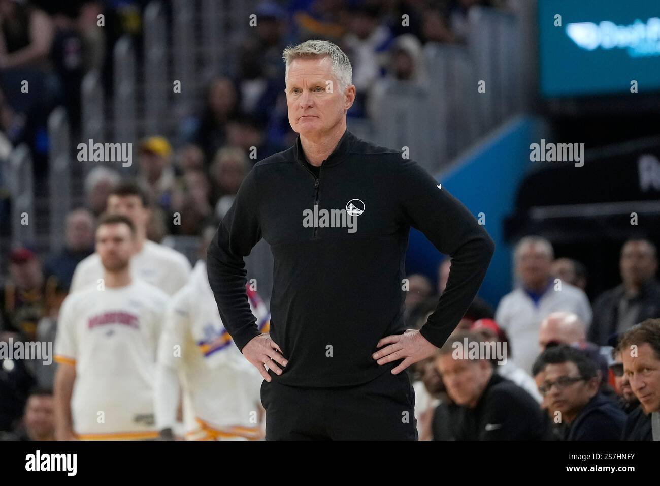 Golden State Warriors head coach Steve Kerr during an NBA basketball ...