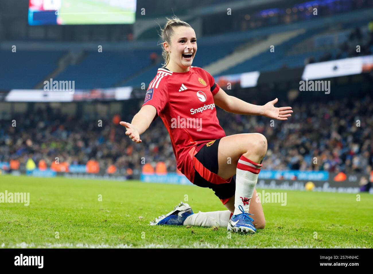 Manchester United's Ella Toone celebrates scoring their side's fourth ...