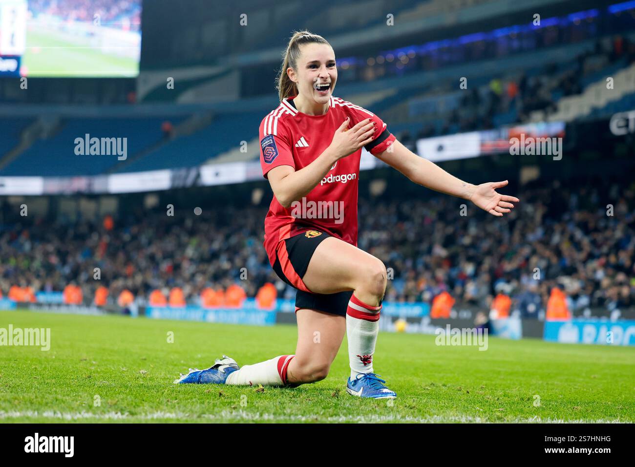 Manchester United's Ella Toone celebrates scoring their side's fourth ...