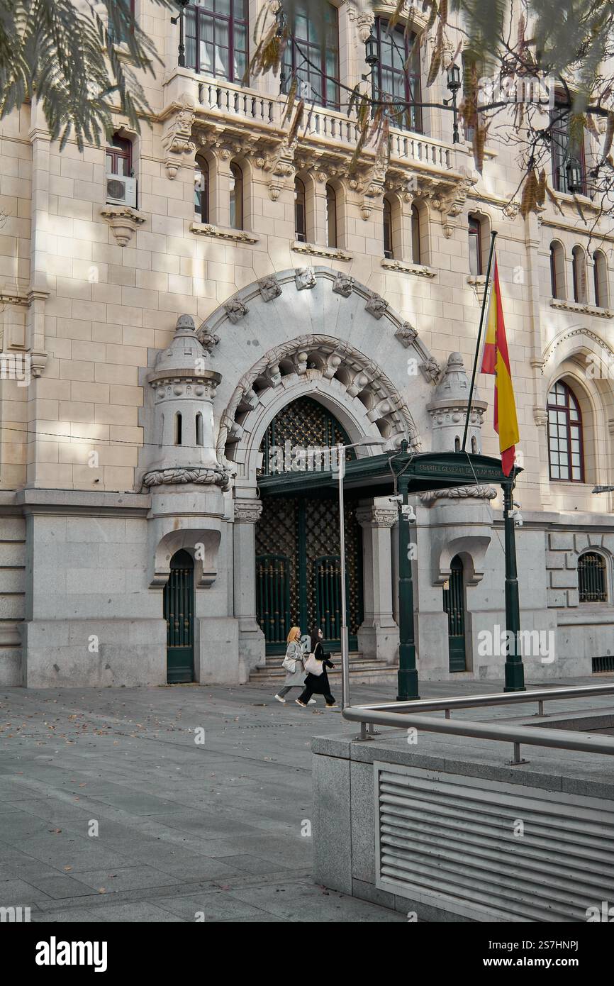 Madrid. Spain - January 19, 2025: Spanish military headquarters with ...