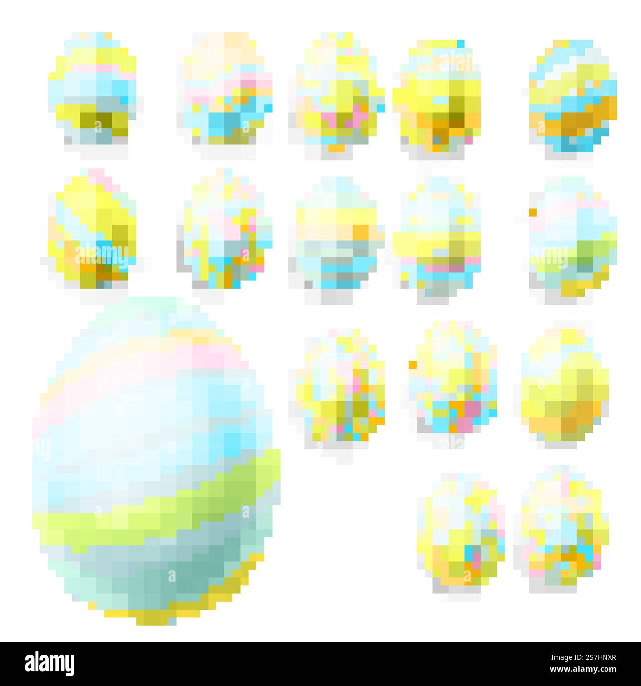 Set of easter eggs isolated on white. EPS 10 vector file included. Set ...