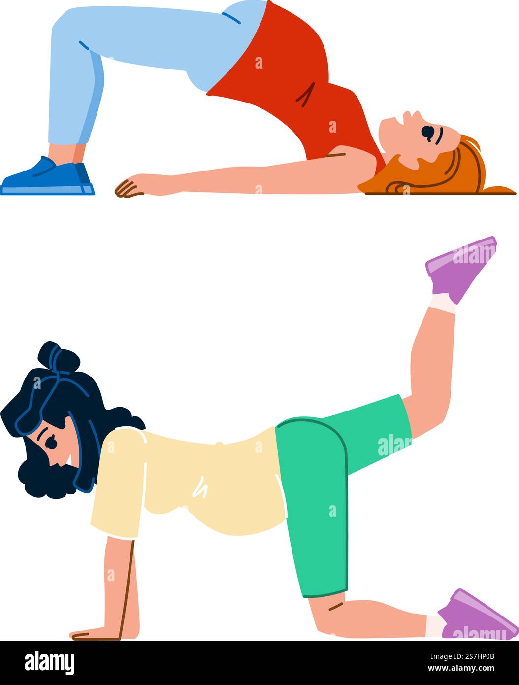 exercise pregnancy vector. woman yoga, sport mother, prenatal healthy ...