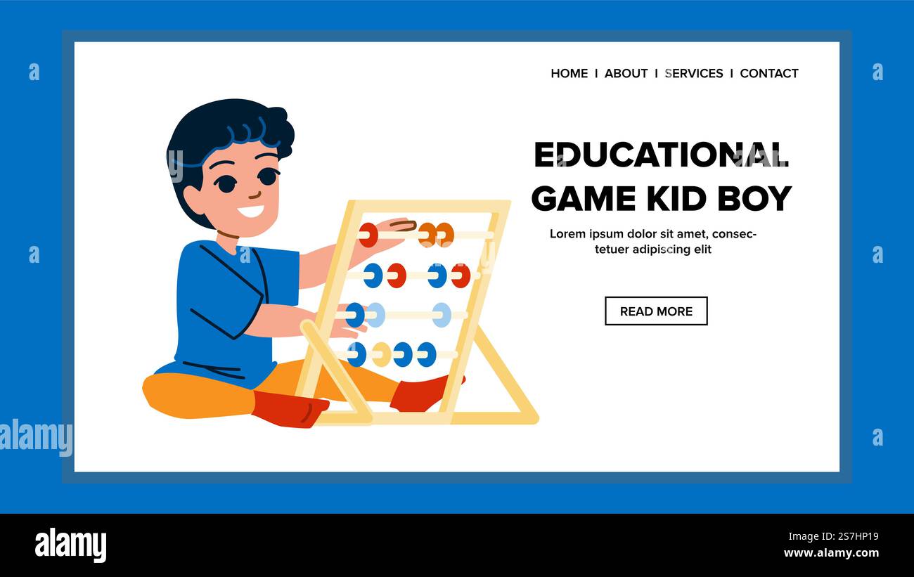 educational game kid boy vector. education fun, child play, toy home ...