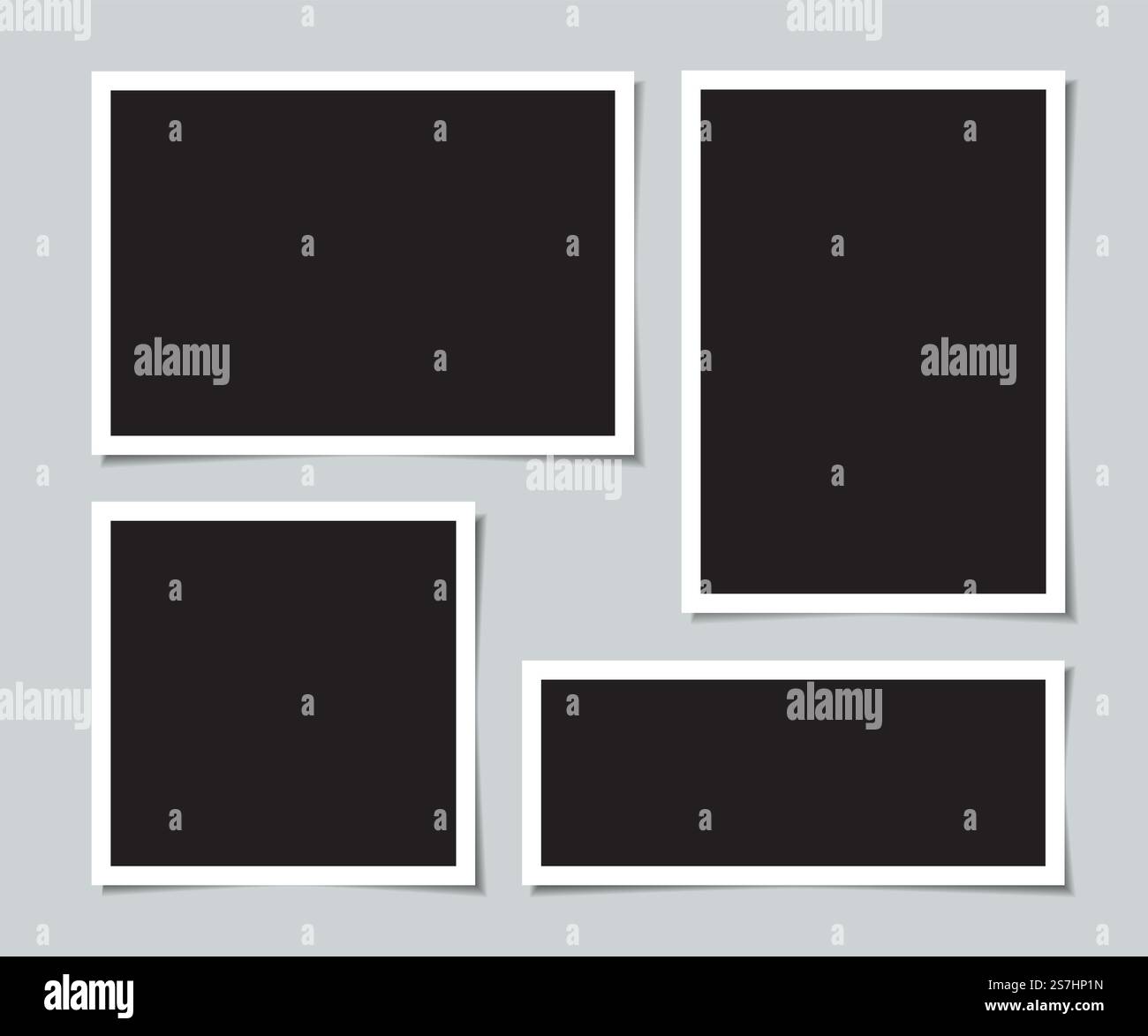 Set of blank photos for collage. Vector illustration Stock Vector Image ...