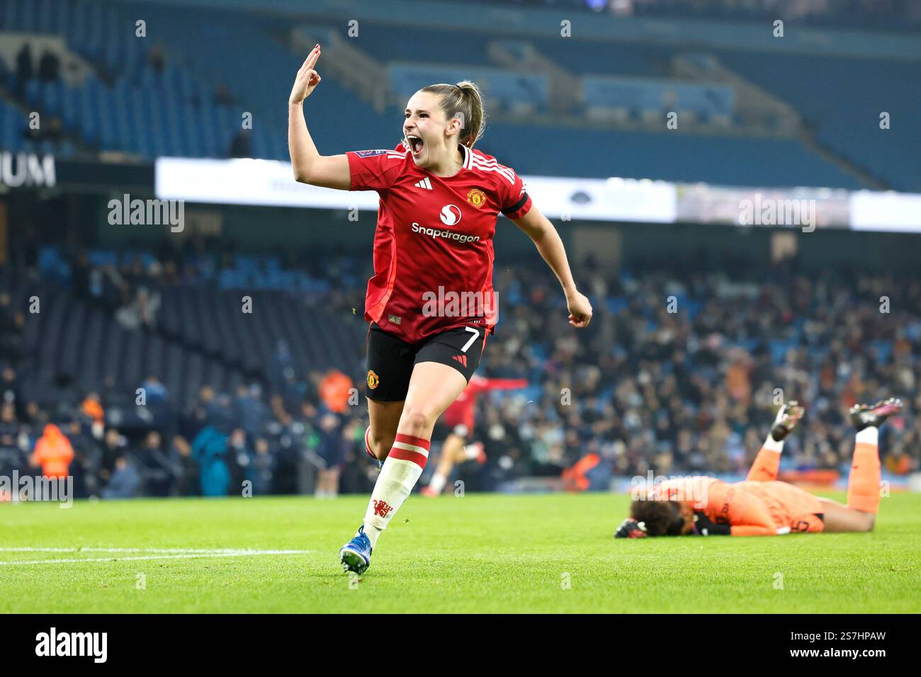 Manchester United's Ella Toone celebrates scoring their side's fourth ...