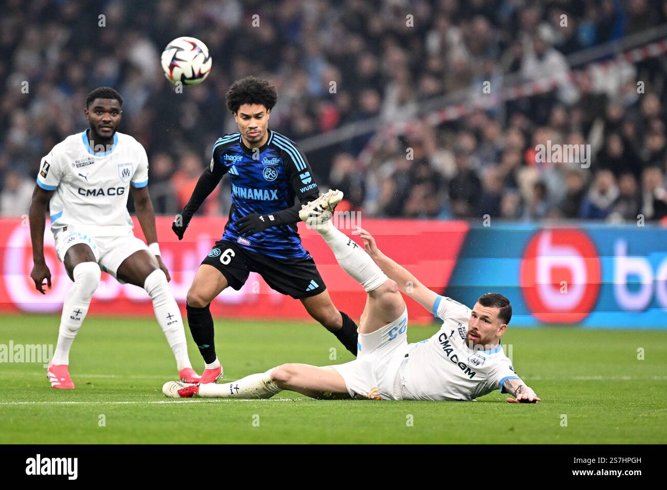 France. 19th Jan, 2025. 23 Pierre-Emile HOJBJERG (om) during the Ligue ...
