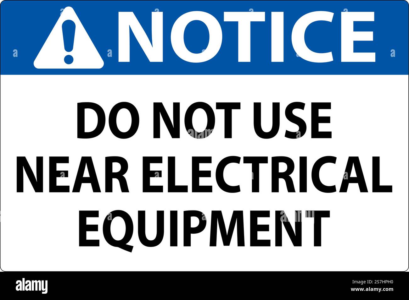 Notice Do Not Use Near Electrical Equipment Stock Vector Image & Art ...