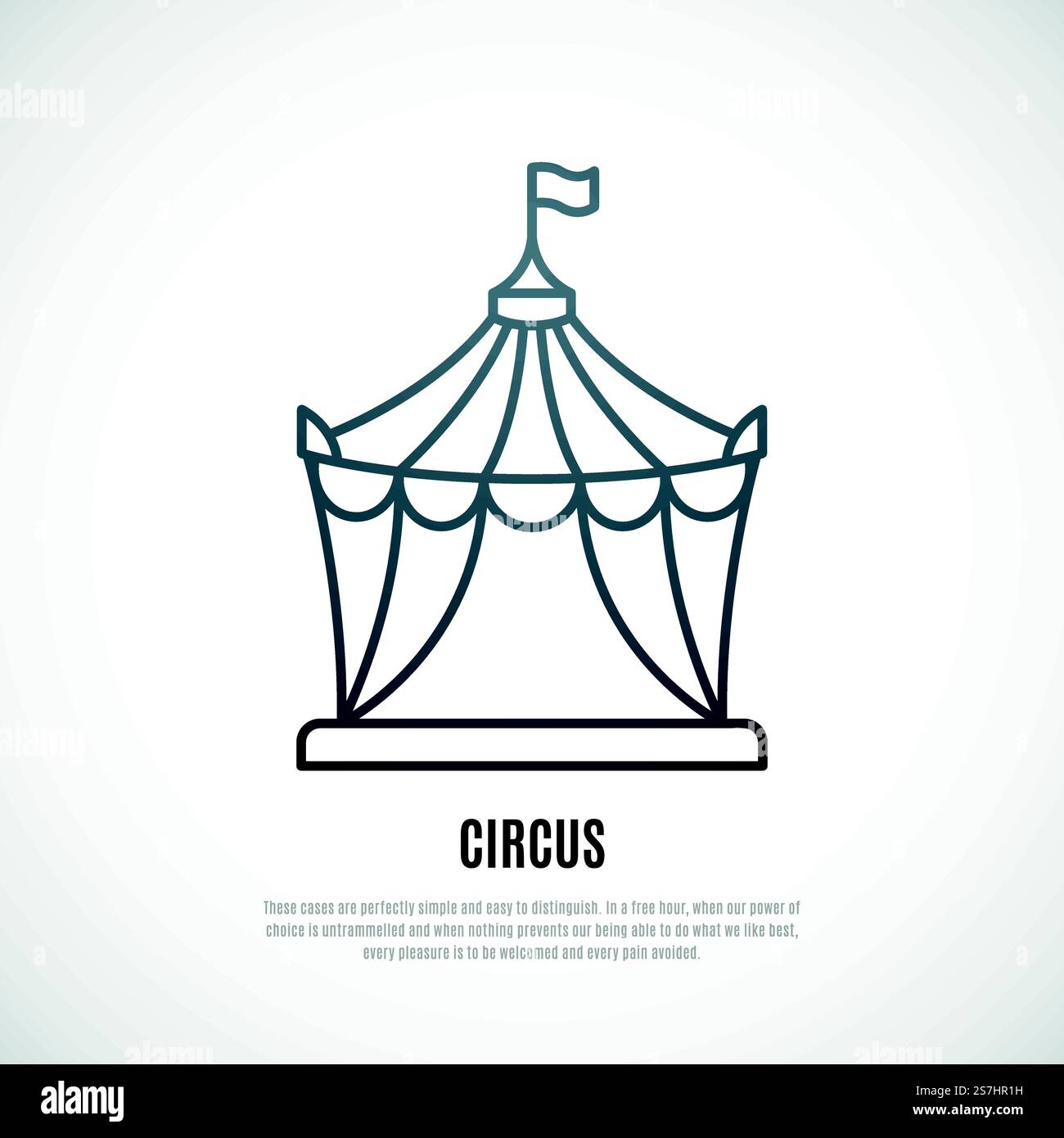 Circus icon isolated on white background. Simple circus emblem. Vector ...