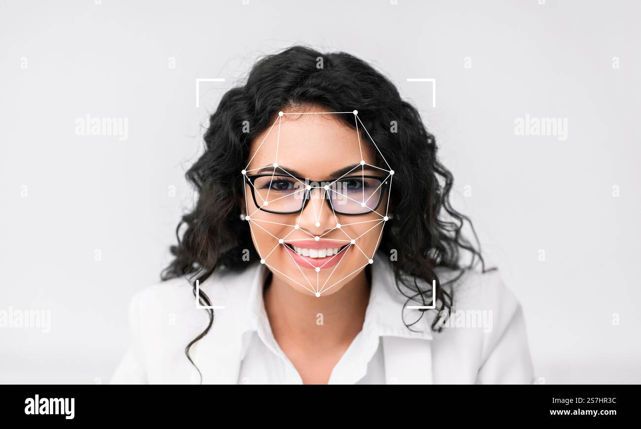 Facial recognition technology highlights individual features for ...