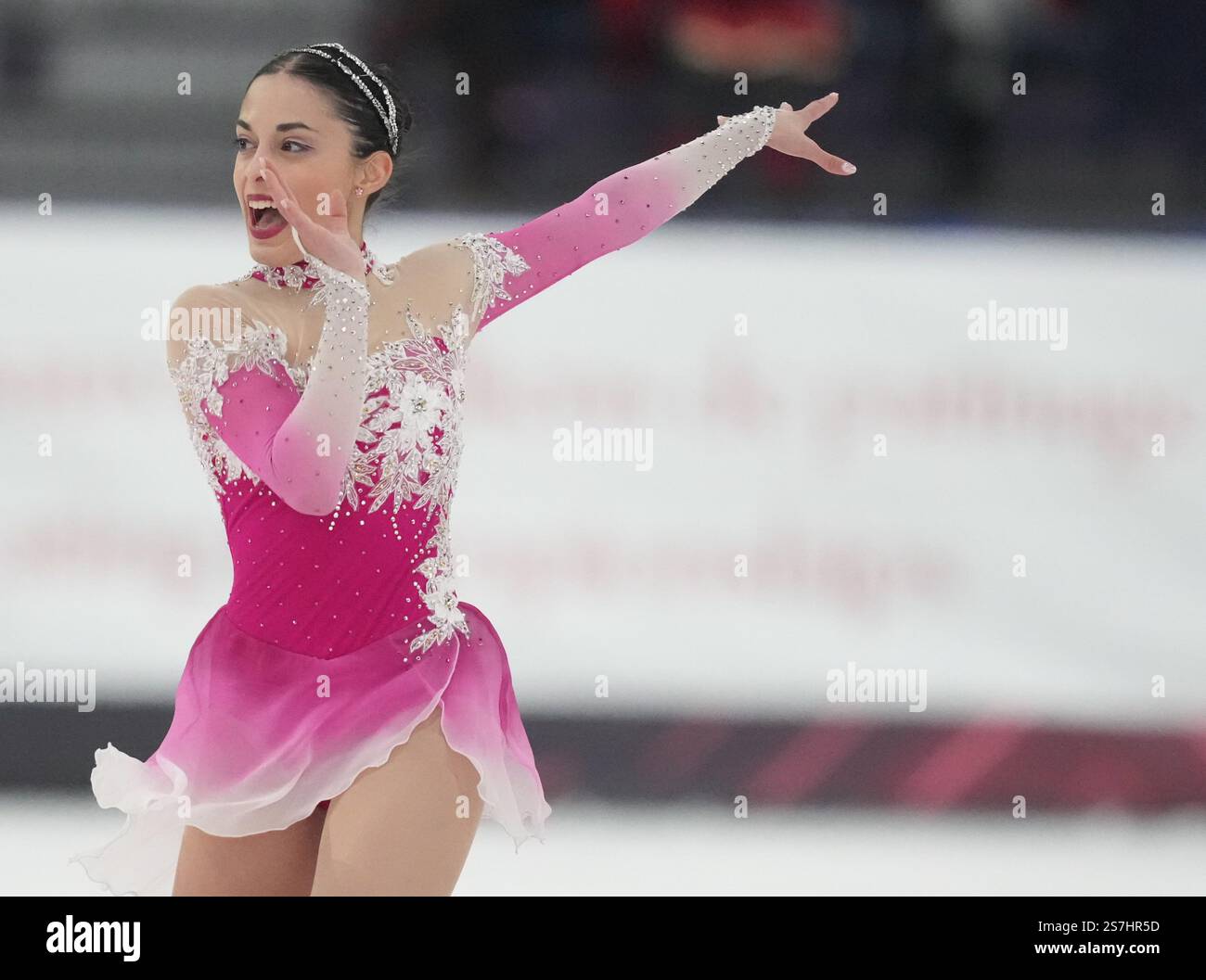 Laval, Canada. 19th Jan, 2025. Madeline Schizas performs her free ...