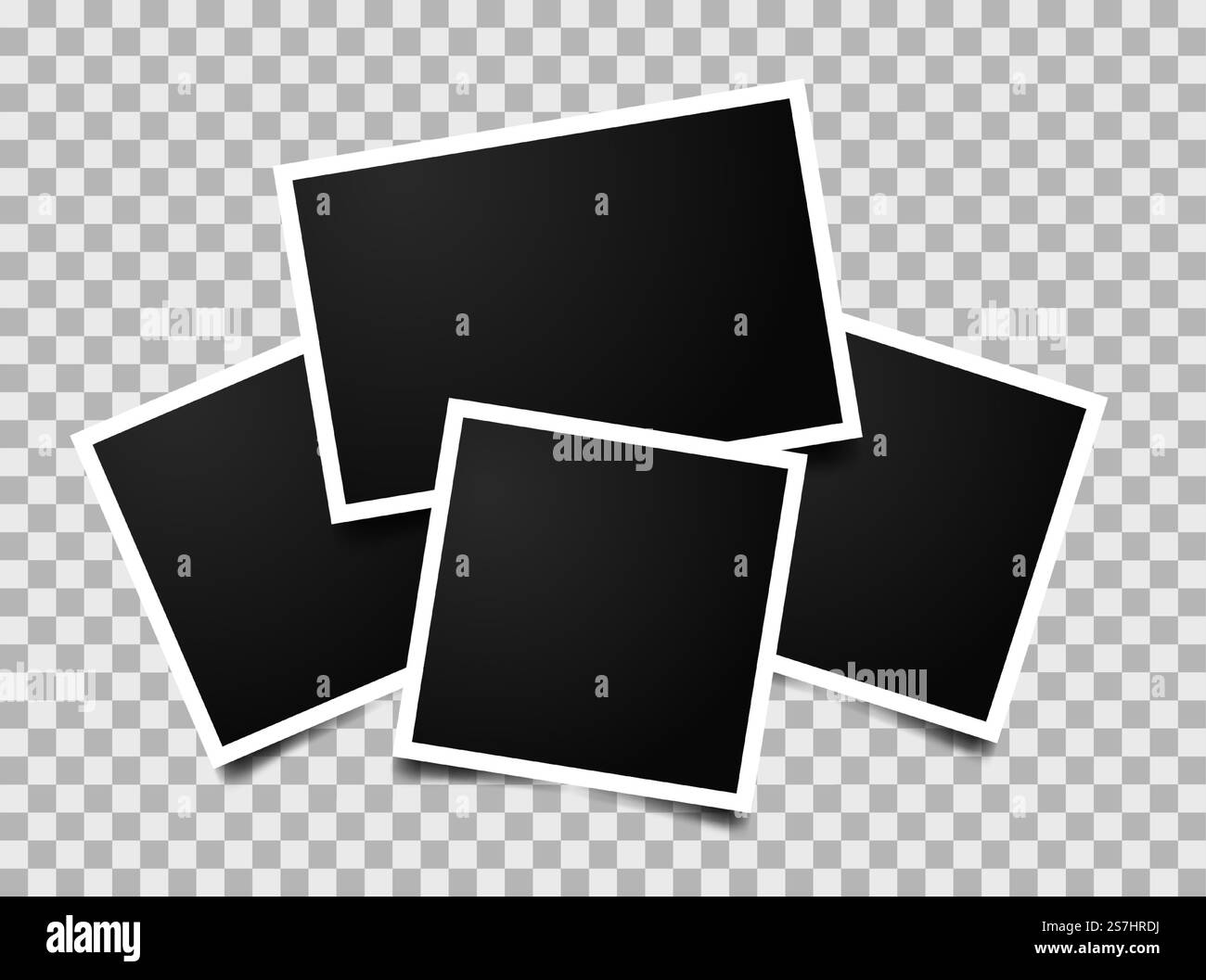 Composition of empty photo frames. Vector illustration Stock Vector ...