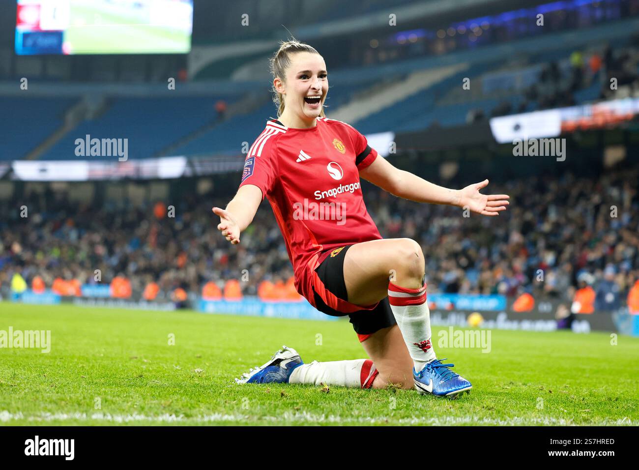 Manchester United's Ella Toone celebrates scoring their side's fourth ...