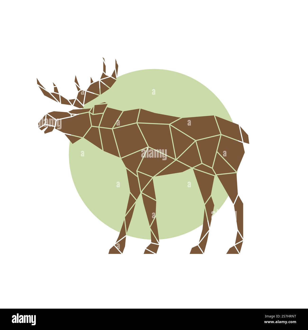 Polygonal abstract elk. Wild animal. Side view. Vector illustration ...