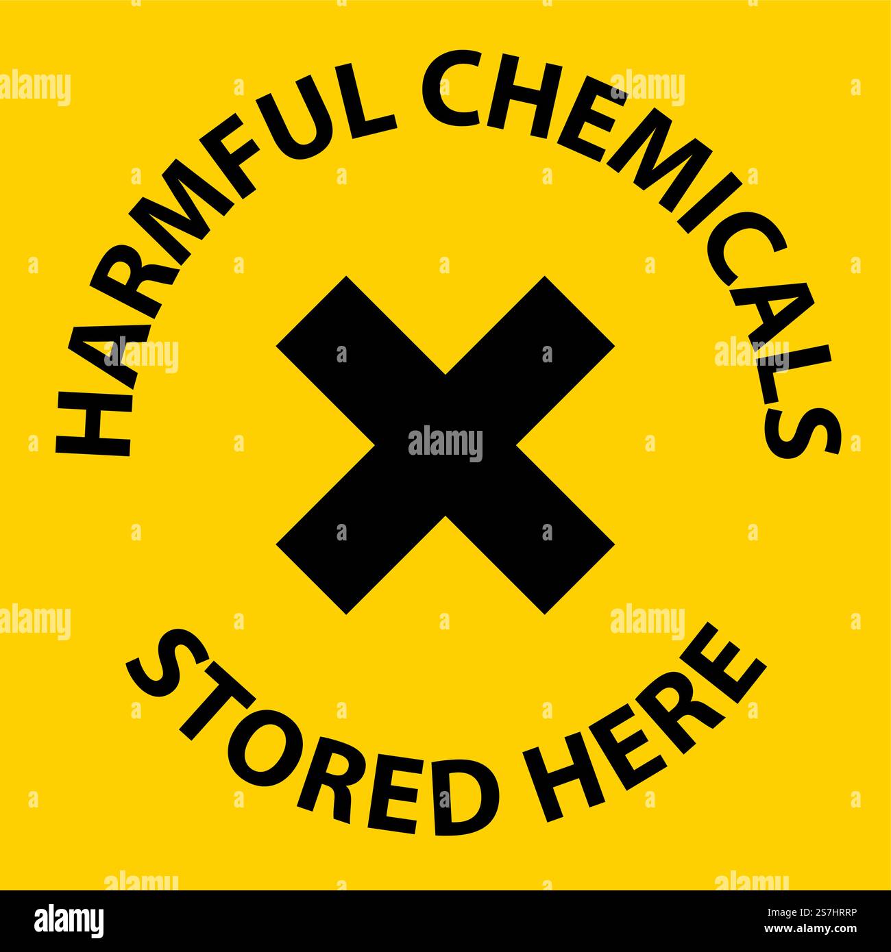 Harmful Chemicals Stored Here Sign On White Background Stock Vector ...