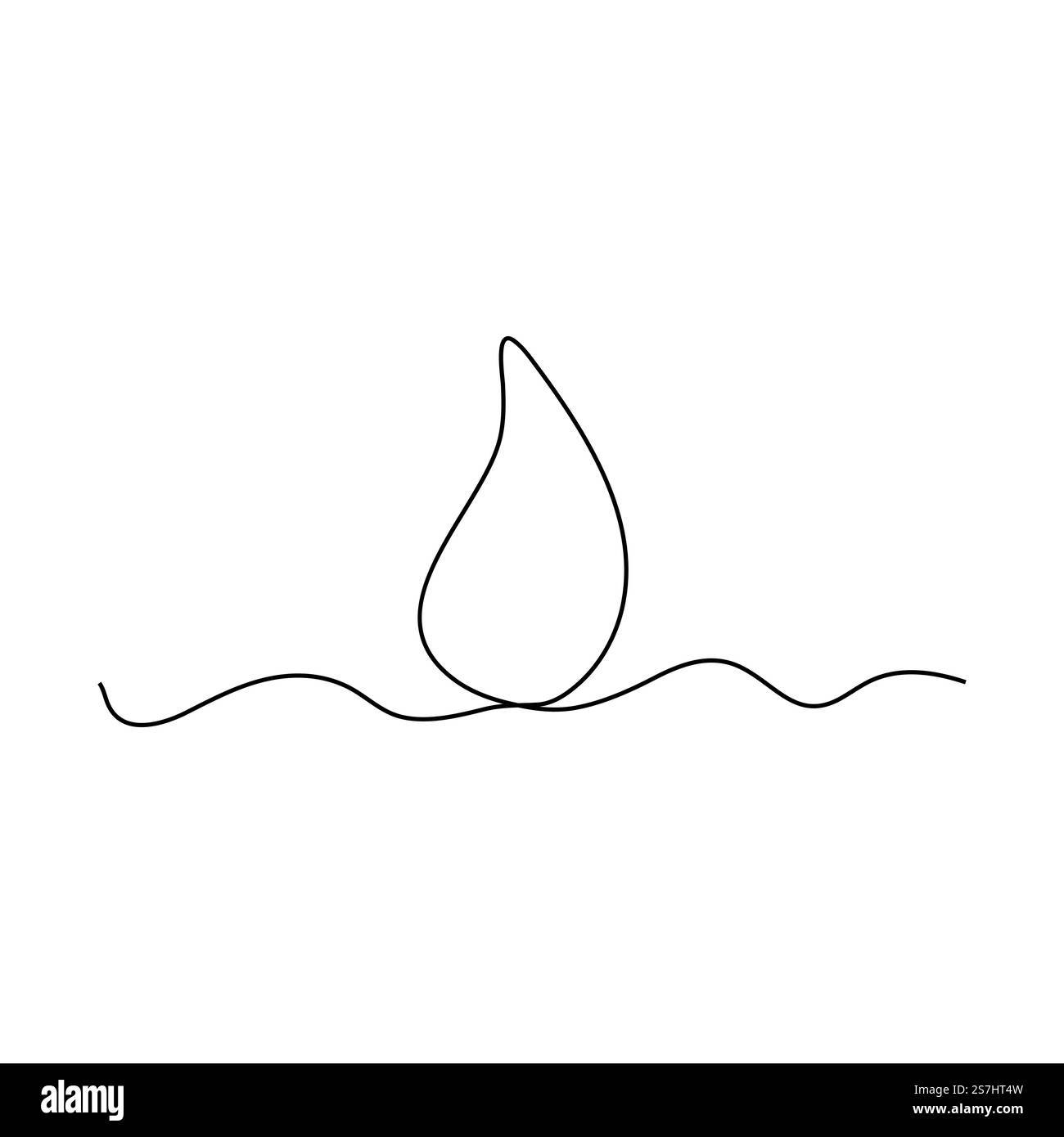 World Water Day continuous single line art and one line water drop ...